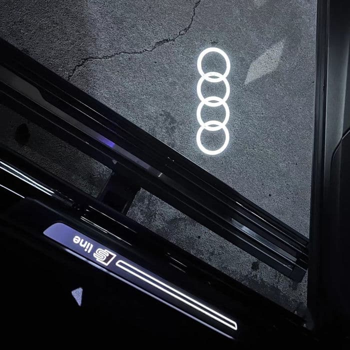 3D LED Audi Einstiegsbeleuchtung Logo | Lichter Auto